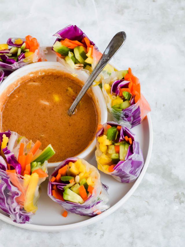 Mango Spring Rolls - A Paige of Positivity